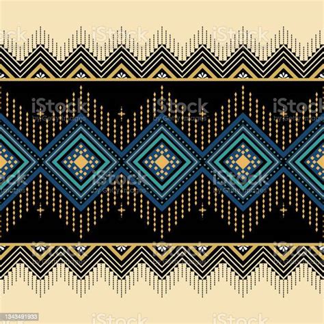 기하학적 민족 동양 원활한 패턴 타이어 전통 디자인 배경 카펫 벽지 의류 포장 바틱 직물 벡터 일러스트자수 스타일 0명에 대한 스톡 벡터 아트 및 기타 이미지 Istock
