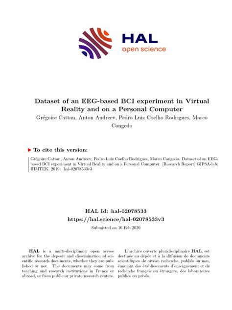Eeg Experiments In Virtual Reality And On A Personal Computer V2 Pdf Event Related Potential