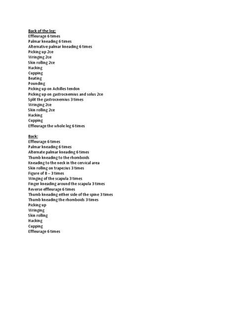 Massage Sequence Pdf Thumb Hand