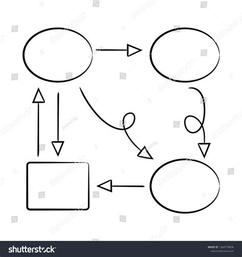 Hand Drawn Diagram Template Mind Mapping Stock Vector Royalty Free