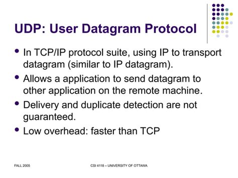 Udp Protocol Description In Computer Network Ppt