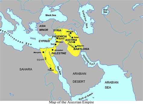 Map Of The Assyrian Empire Civilization Digital Collections Arabian Sea Sumer Greeks