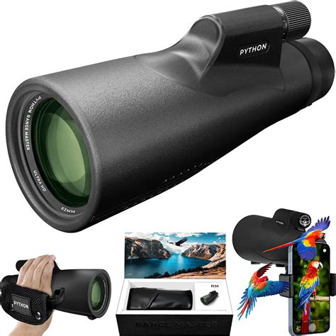 python 12x52 range master™ ultra hd monocular telescope python optic