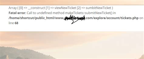 Php Fatal Error Call To Undefined Method But Method Exist Stack