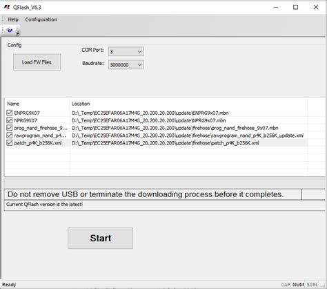 Issue With Firmware Update Of EC E Using QFlash Version