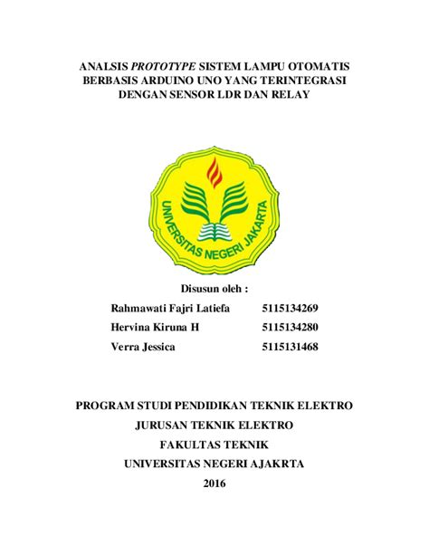 doc analsis prototype sistem lampu otomatis berbasis arduino uno yang terintegrasi dengan
