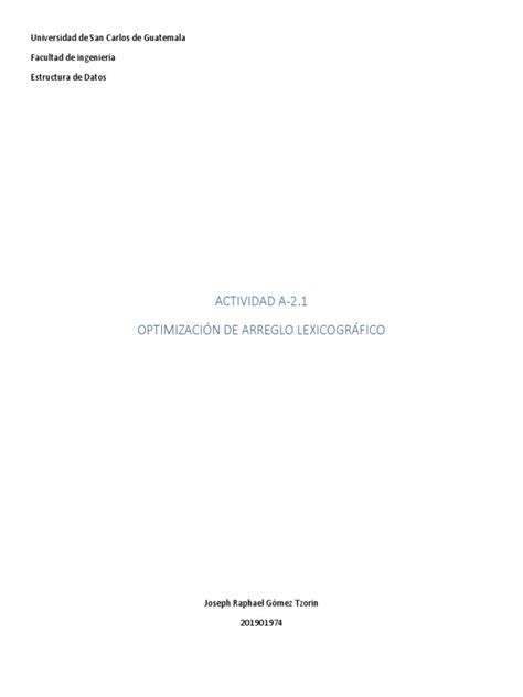 A1 2optimizacion De Algoritmos Pdf Análisis Matemático Matemáticas Aplicadas