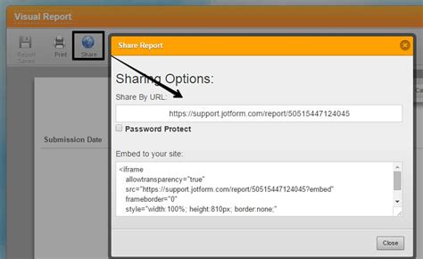 the option to create a filter and show the filtered submissions in html