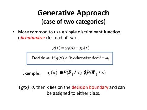 Ppt Linear Discriminant Functions In Pattern Recognition Generative
