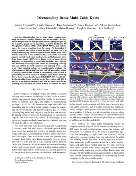 Pdf Disentangling Dense Multi Cable Knots