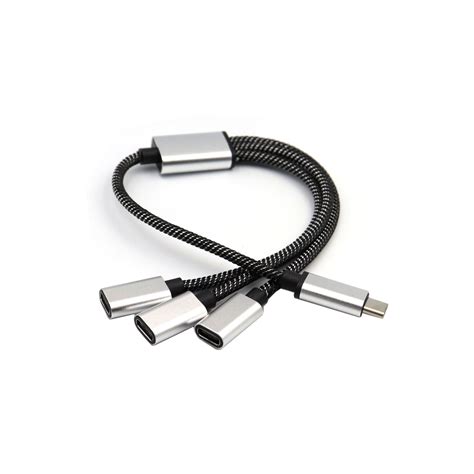 USB C Male To Three USB C Female Splitter Cord Converter Multiple Hubs Cm Walmart Com