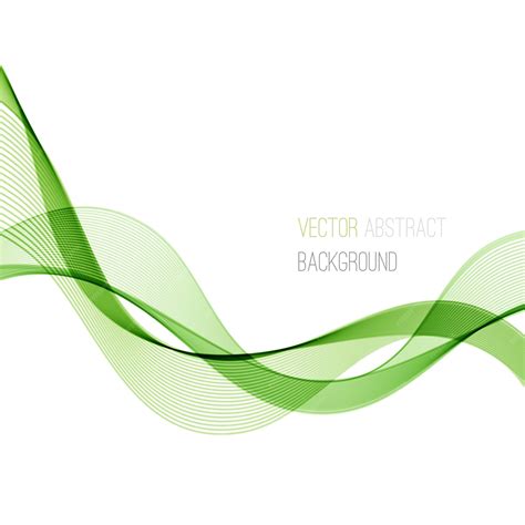 Premium Vector Abstract Green Curved Lines Background Template