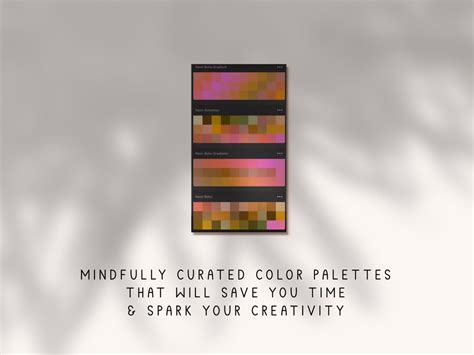 4 Procreate Color Palettes Gradient Procreate Color Palette Etsy