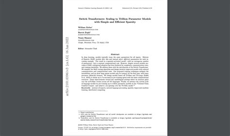 「switch Transformers Scaling To Trillion Parameter Models With Simple And Efficient Sparsity」の