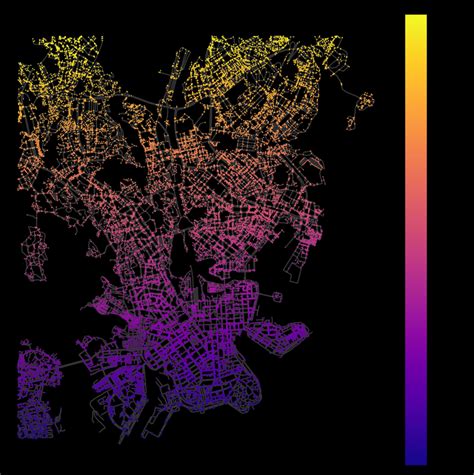 Map Of Helsinki Pedestrian Routes Based On The Openstreet Map Python Download Scientific