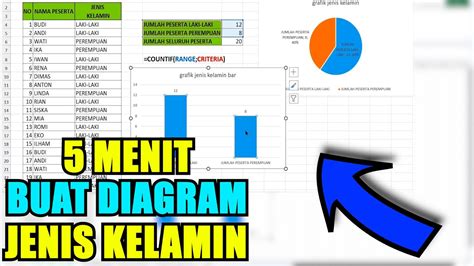 Cara Membuat Diagram Untuk Jenis Kelamin Pada Excel Paling Tepat YouTube