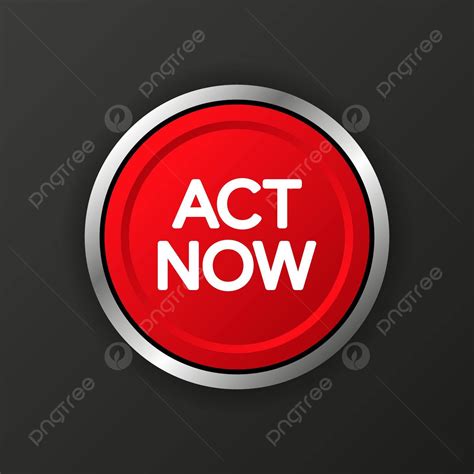Take Actionvector Illustration Of Realistic Button On Dark Background