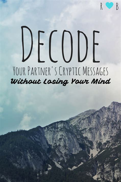 Decode Your Partner S Cryptic Messages Without Losing Your Mind Marriage Counseling