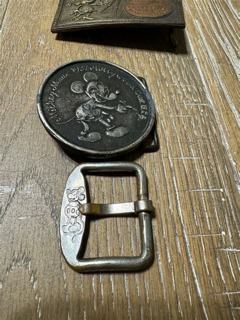 3 Mickey Mouse Belt Buckles Etsy