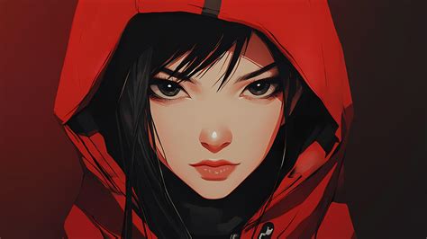 Девушка в Красном Худи · бесплатная фотография от Dubghost картинки и обои на рабочий стол