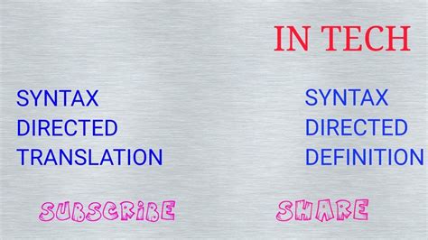 Syntax Directed Translation Run Time Environment Sdd And Sdt