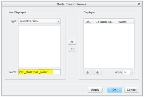 solved how to get a part material ptc material name to sh ptc