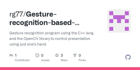 GitHub Rg Gesture Recognition Based Presentation Control Gesture Recognition Program Using