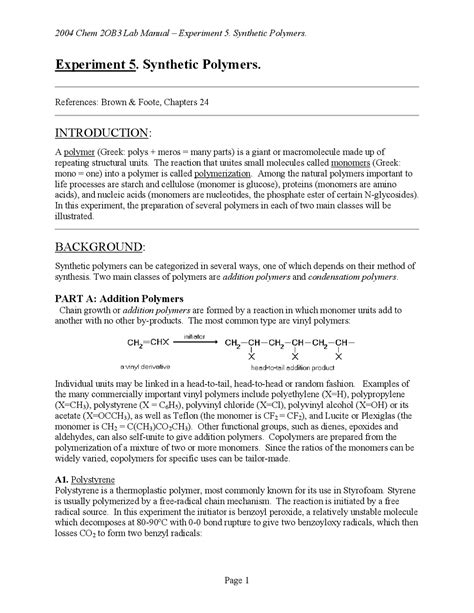 Synthetic Polymers Products