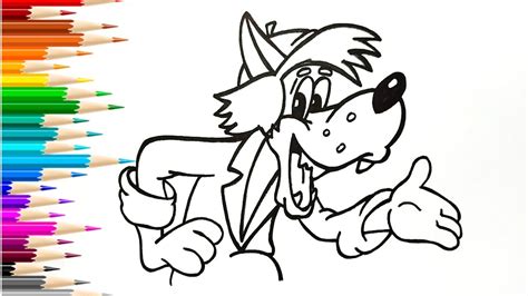 Как нарисовать ВОЛКА Мультик раскраска ВОЛК из мультика НУ ПОГОДИ Нарисуй Ка Youtube