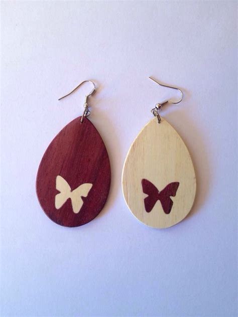 Ron Ron Artesanías Collar De Madera Joyeria Madera Pendientes De Madera