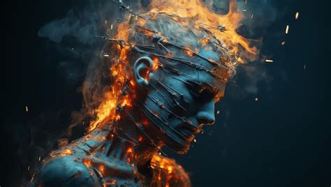 Premium AI Image Human Scan Visualization
