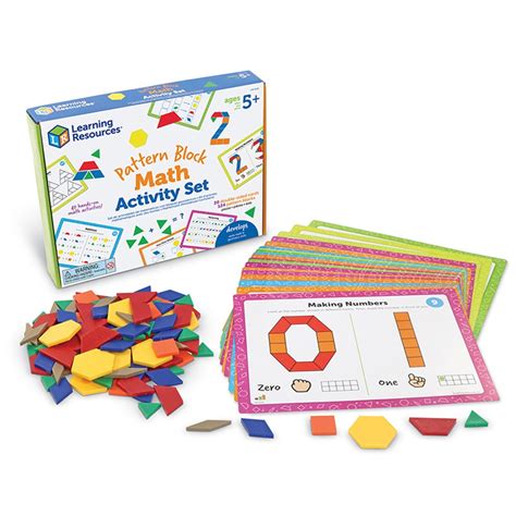 Pattern Block Math Activity Set Ler6135 Learning Resources Manipulative Kits