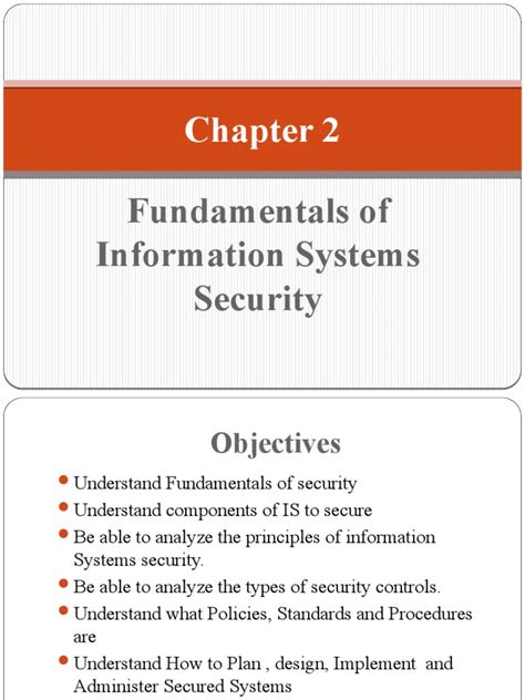 Chapter 2 Fundamentals Of Information Systems Security Pdf Classified Information