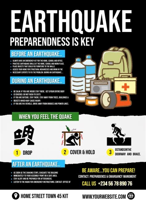 Earthquake Template Postermywall