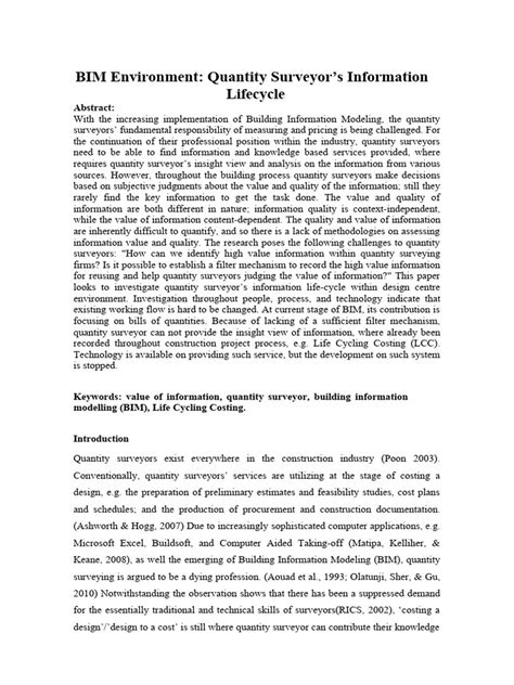 Bimenvironmentquantitysurveyorsinfo Pdf Building Information Modeling Information