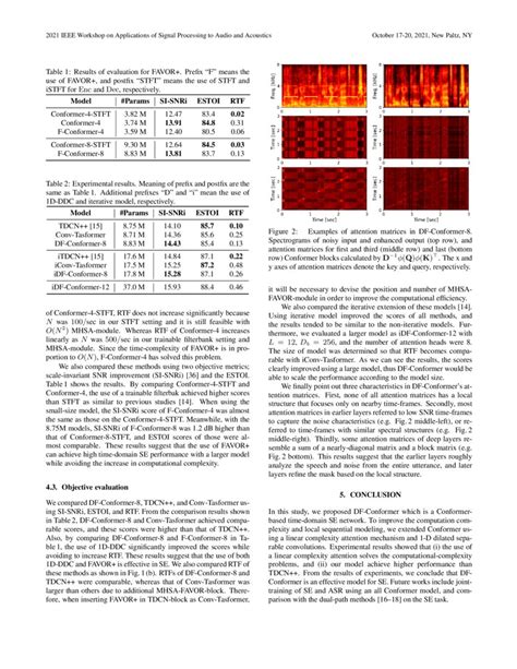 Df Conformer Integrated Architecture Of Conv Tasnet And Conformer