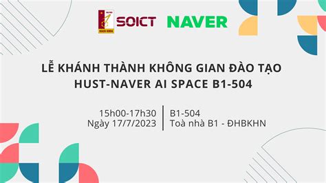 Lễ Khánh Thành Không Gian đào Tạo Hust Naver Ai Space B1 504 Soict