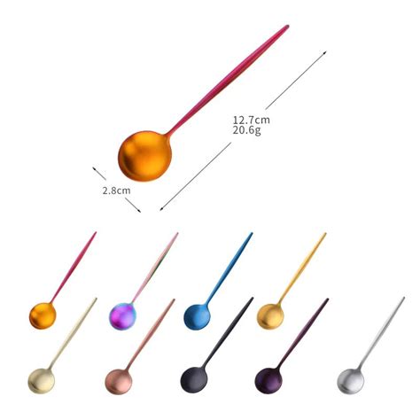 Badu Bg Висококачествена малка чаена лъжица от неръждаема стомана 18 10 Комплект прибори за