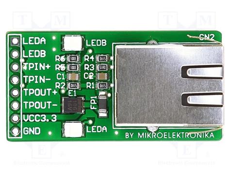 Ethernet Connector Mikroe Expansion Board Prototype Board Mikroe