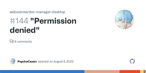 Permission Denied · Issue 144 · Webosbrewdev Manager Desktop · Github