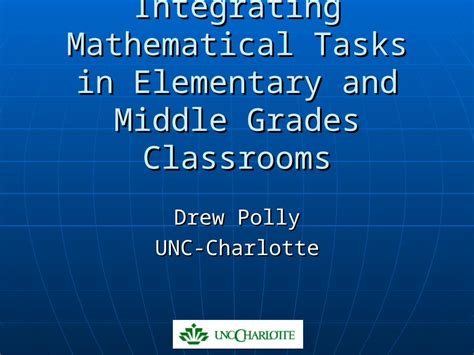 Ppt Integrating Mathematical Tasks In Elementary And Middle Grades
