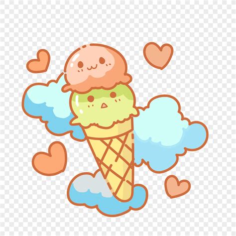 귀여운 여름 아이스크림 Png 일러스트 무료 다운로드 Lovepik