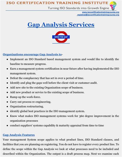 GAP Analysis For Management Systems