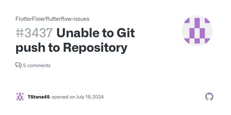 Unable To Git Push To Repository · Issue 3437 · Flutterflow Flutterflow Issues · Github