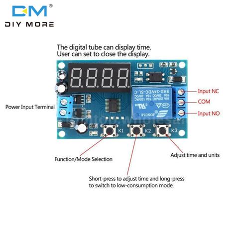 Diymore High Performance Digital Led Display Delay Timer Module Switch Control Relay Pcb Board