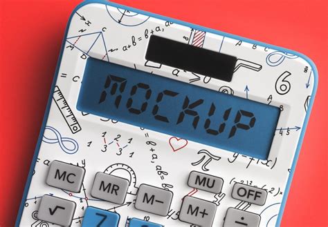 Calculator Mockup Custom Scene