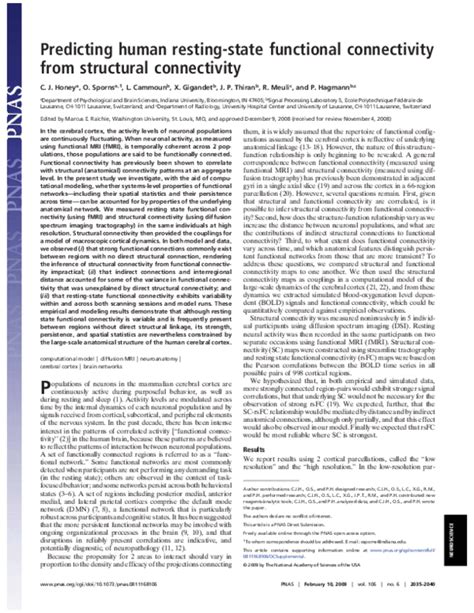 Pdf Predicting Human Resting State Functional Connectivity From