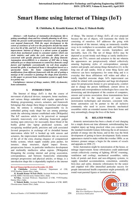 PDF Smart Home Using IoT