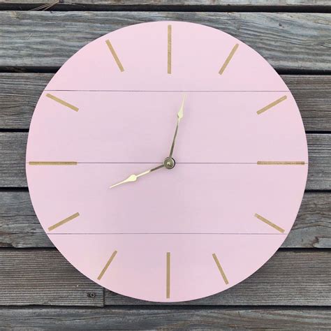 Excited To Share This Item From My Etsy Shop Modern Pink Clock Clock Handcrafted