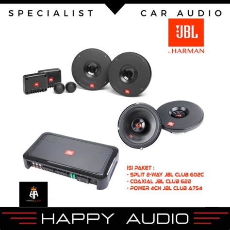 Jual Paket Audio Mobil Full Set Jbl Club Speaker Split Coaxial Power Ch Shopee Indonesia